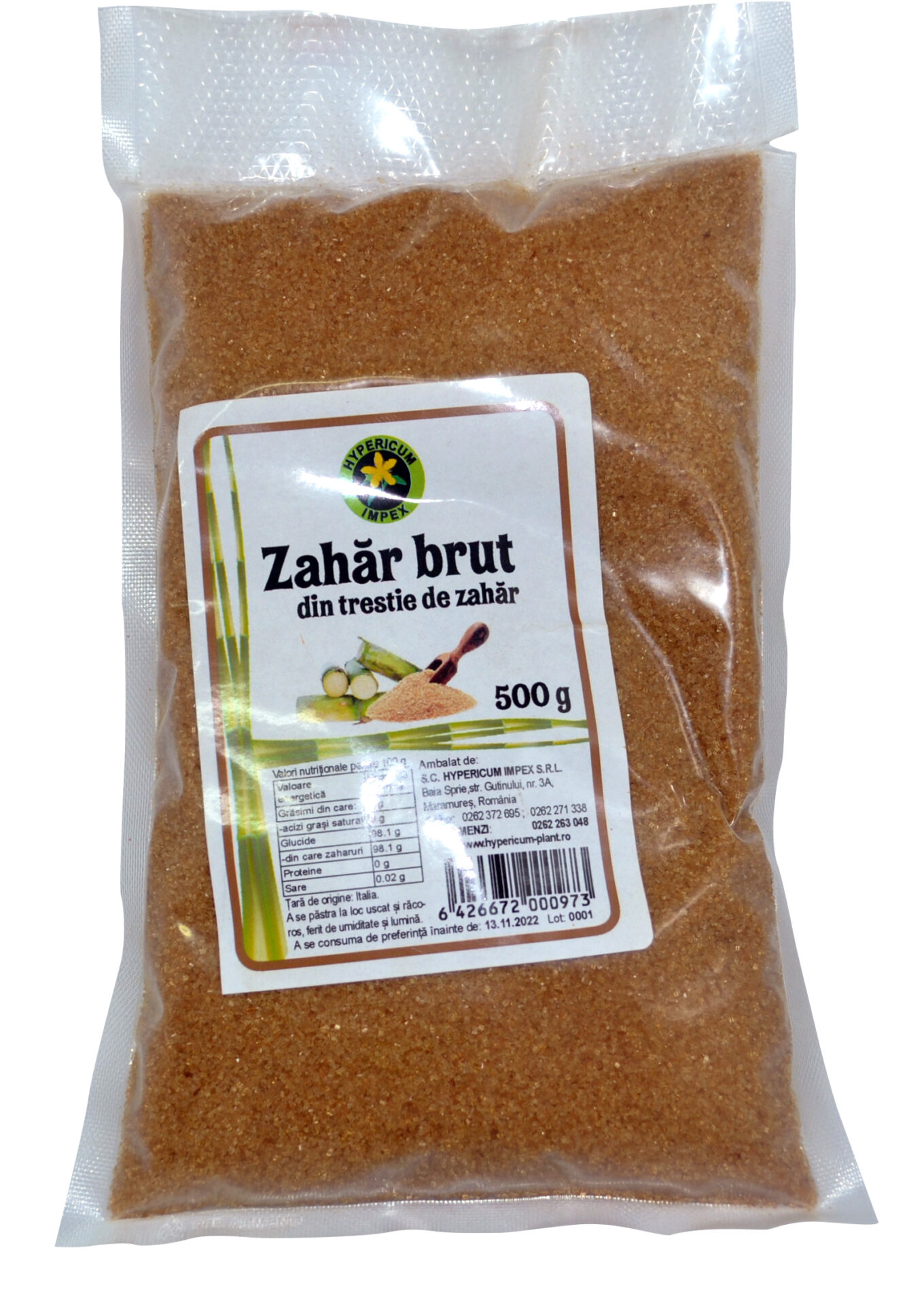 Zahar Brun din Trestie 500g - Hypericum Impex